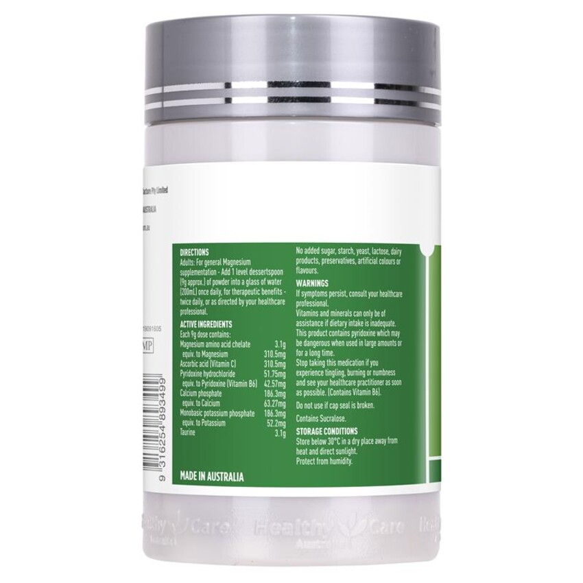 (PRE ORDER) Healthy Care Super Magnesium Powder 200g shelf life 2yrs