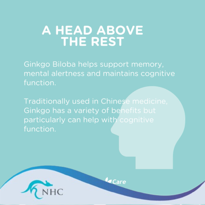 (PRE-ORDER) Healthy Care Brain Booster Ginkgo Biloba 6000mg 60 Capsules