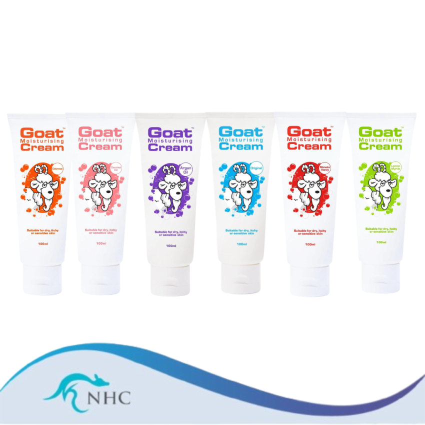 Goat Cream 100ml Original/Manuka Honey/Lemon Myrtle/Coconut Oil/Argan ...