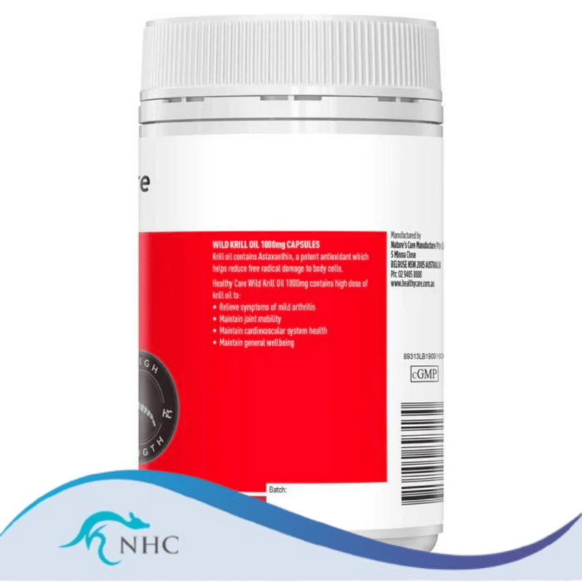 (PRE ORDER) Healthy Care Wild Krill Oil 1000mg 60 Soft Capsules shelf ...