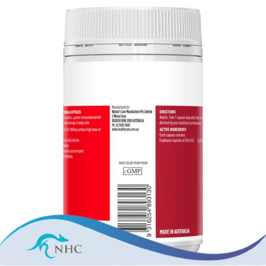 (PRE ORDER) Healthy Care Wild Krill Oil 1000mg 60 Soft Capsules shelf ...