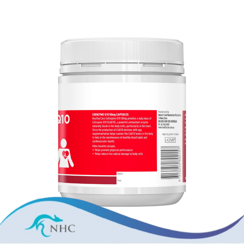 (PRE ORDER) Healthy Care Coenzyme Q10 CoQ10 50mg 200 Capsules shelf ...